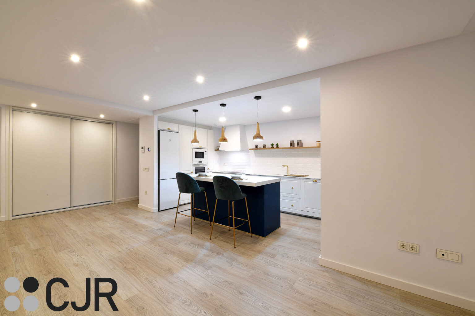 Cocinas azules y blancas modernas CJR | Cocinas CJR Santos