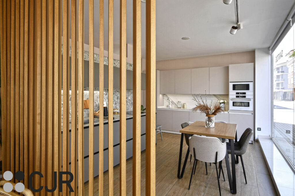 Cocina gris vison con encimera Santos Ceppo CJR | Cocinas CJR Santos